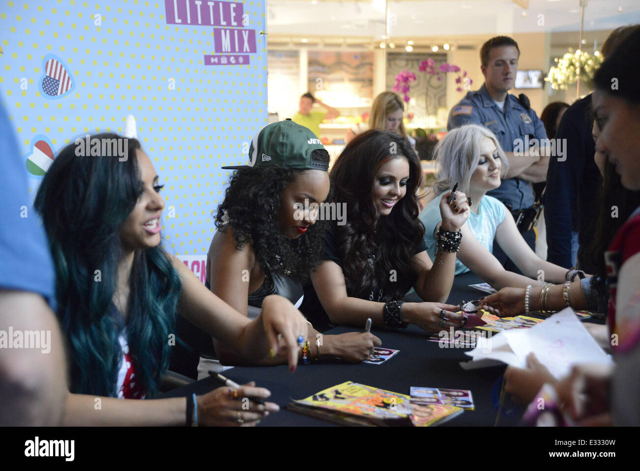 Little Mix sign copies of their new album entitled 'DNA' at Westfield ...