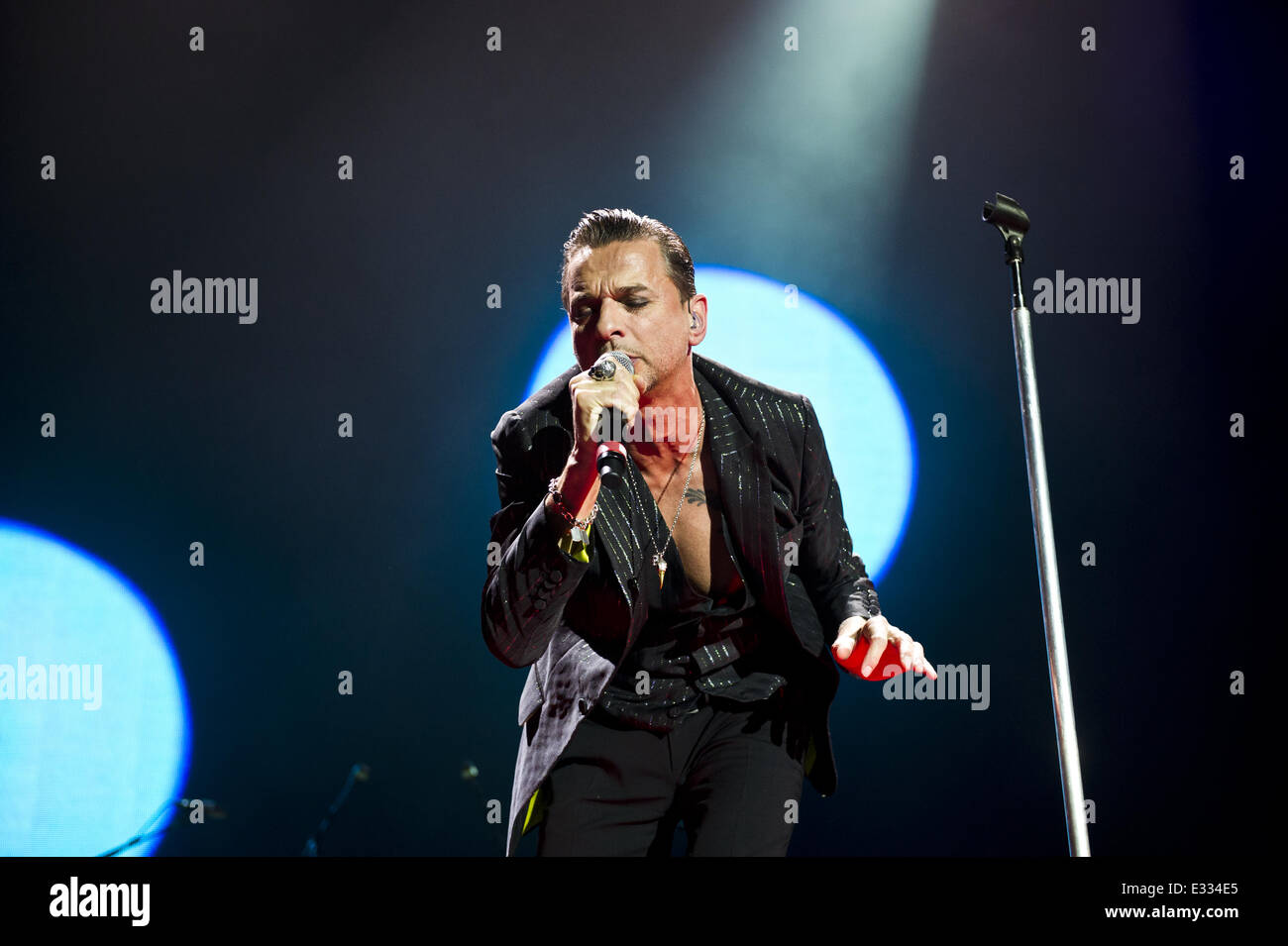 Depeche Mode performing live at the O2 Arena Featuring: Dave Gahan ...