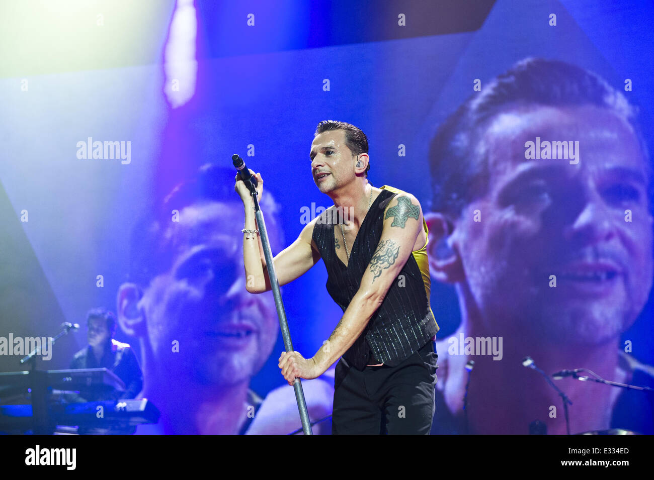 Depeche Mode performing live at the O2 Arena Featuring: Dave Gahan ...
