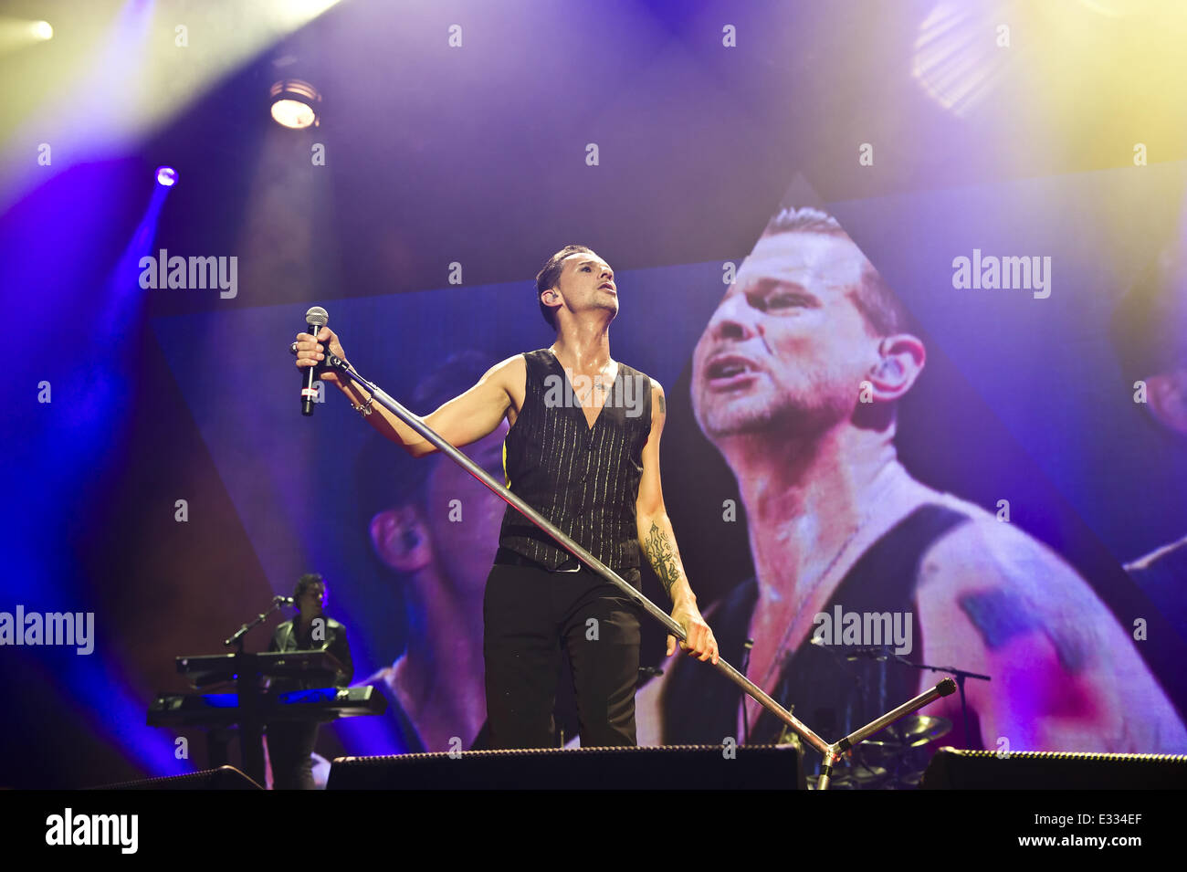 Depeche Mode performing live at the O2 Arena Featuring: Dave Gahan ...