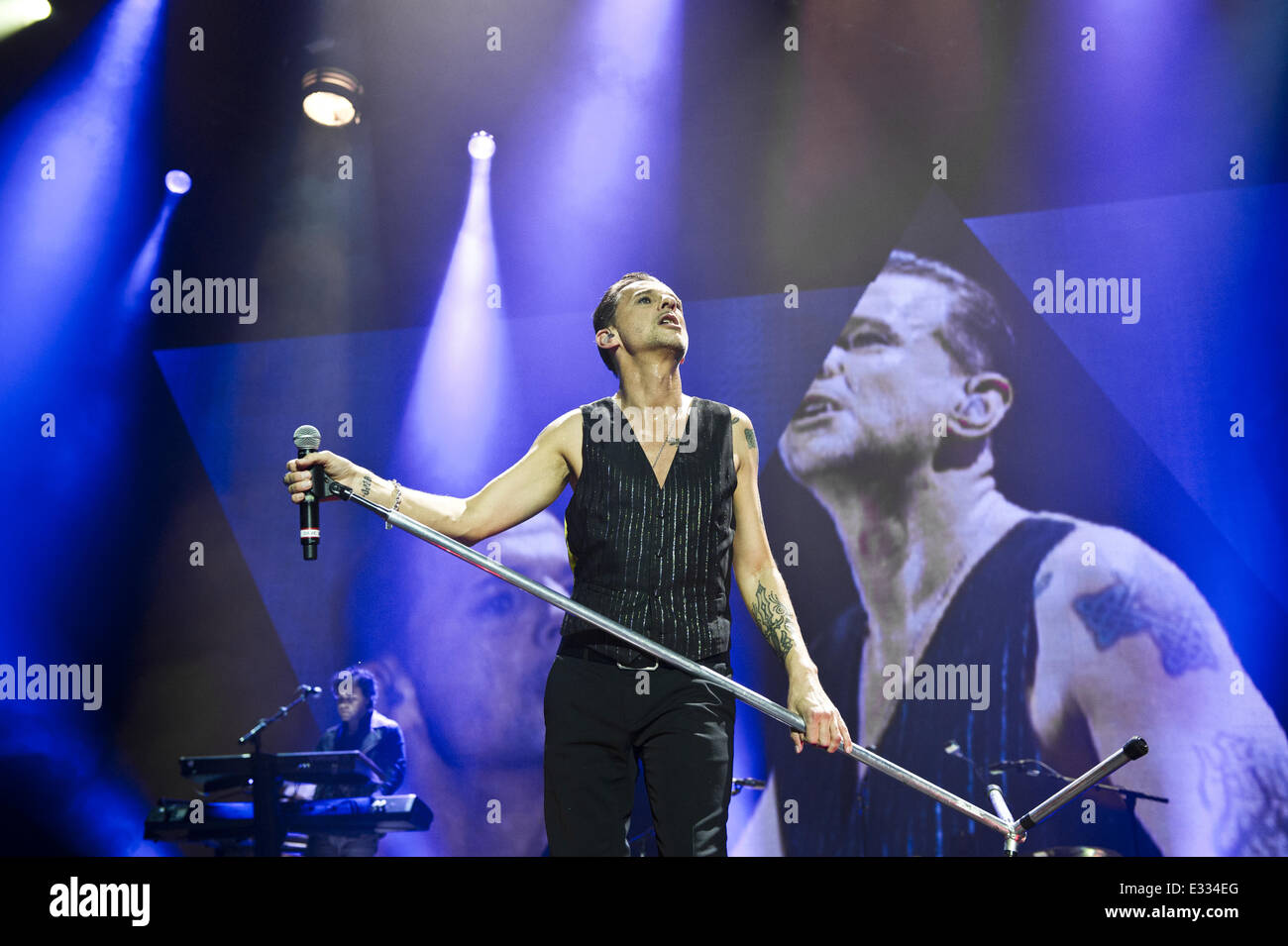 Depeche Mode performing live at the O2 Arena Featuring: Dave Gahan ...