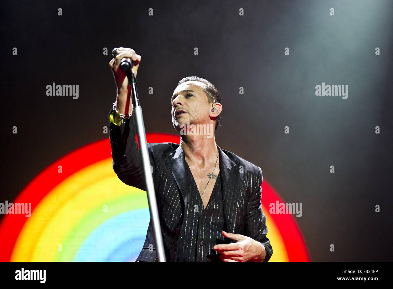 Depeche Mode performing live at the O2 Arena Featuring: Dave Gahan ...