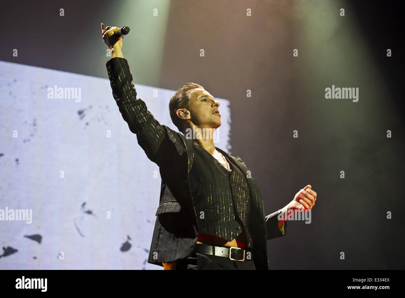 Depeche Mode performing live at the O2 Arena Featuring: Dave Gahan ...
