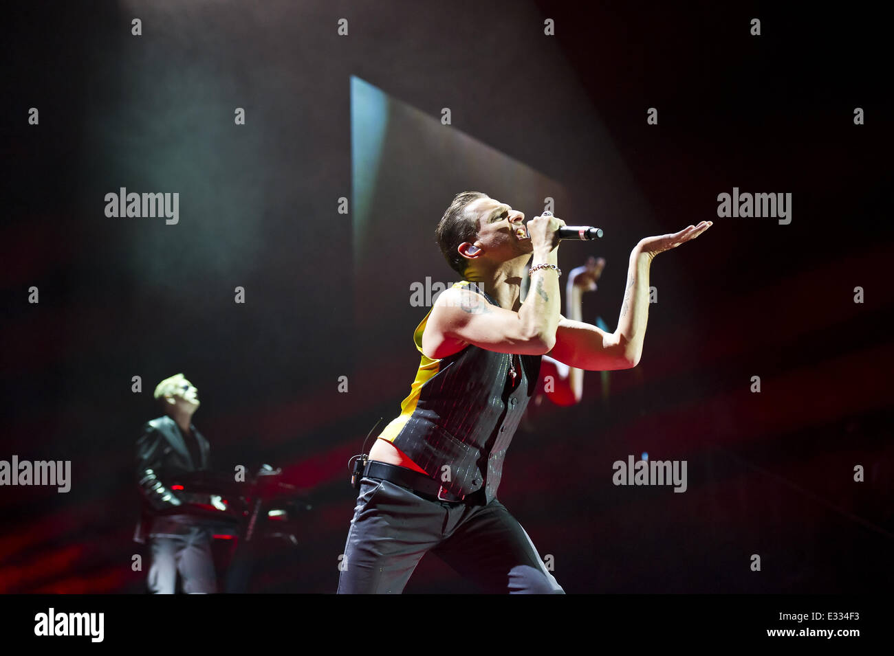 Depeche Mode performing live at the O2 Arena Featuring: Dave Gahan ...