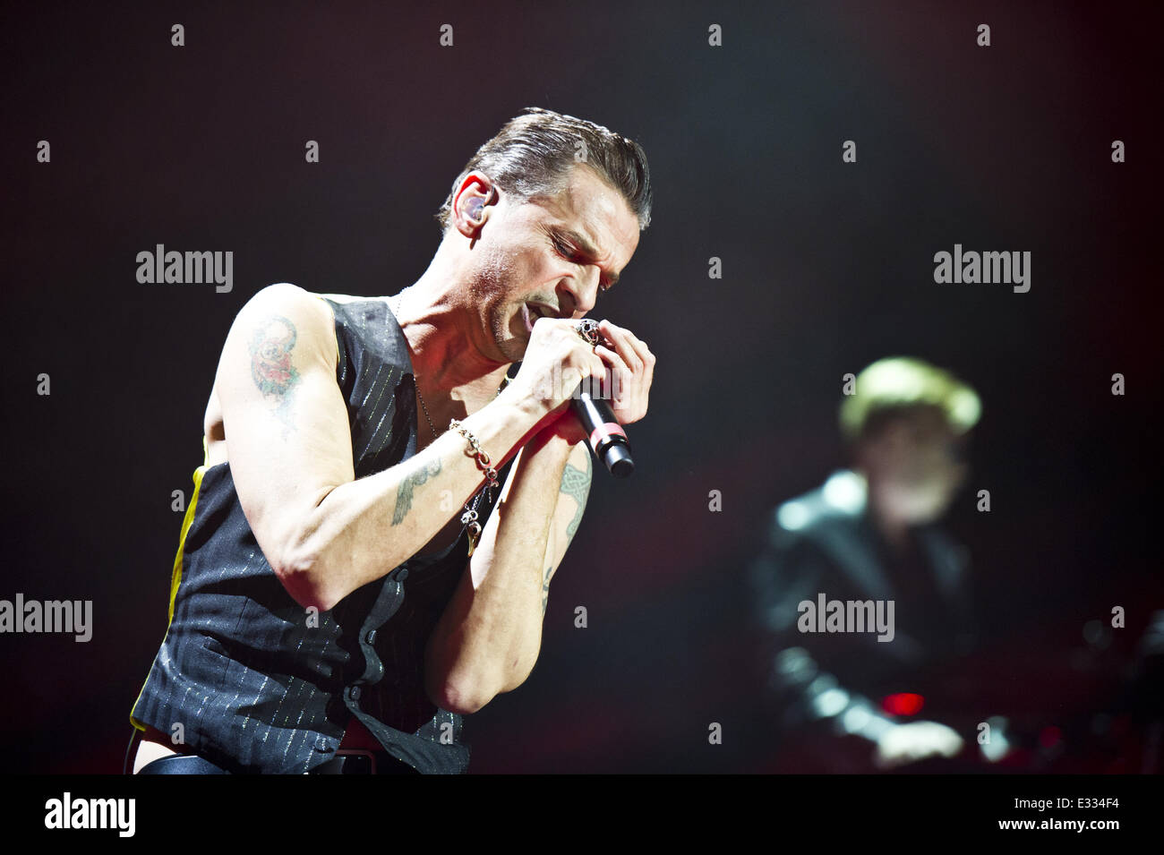 Depeche Mode performing live at the O2 Arena Featuring: Dave Gahan ...