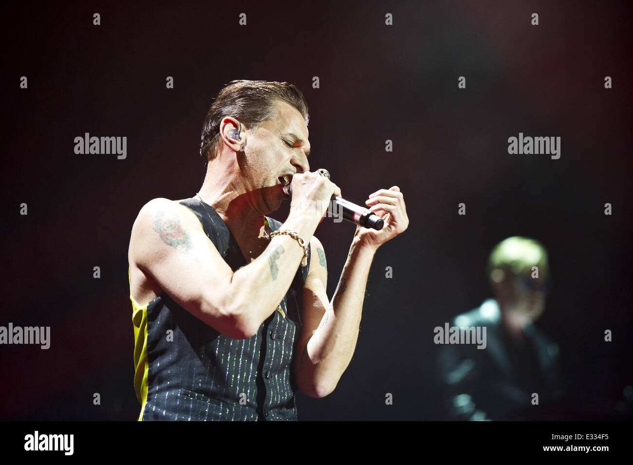 Depeche Mode performing live at the O2 Arena Featuring: Dave Gahan ...