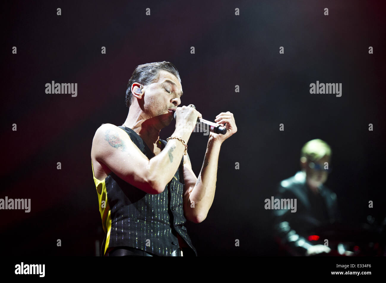 Depeche Mode performing live at the O2 Arena Featuring: Dave Gahan ...