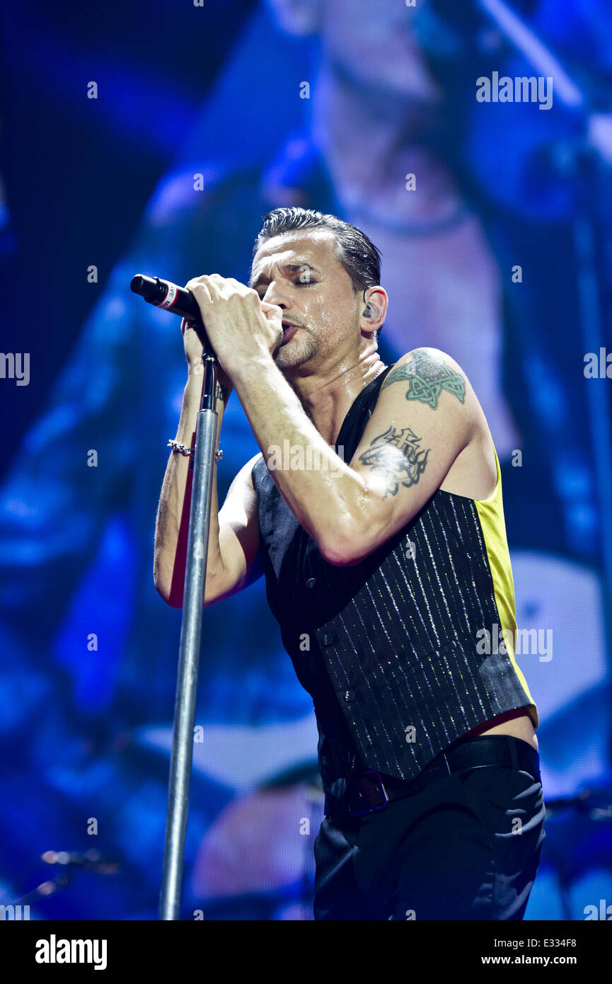 Depeche Mode performing live at the O2 Arena Featuring: Dave Gahan ...