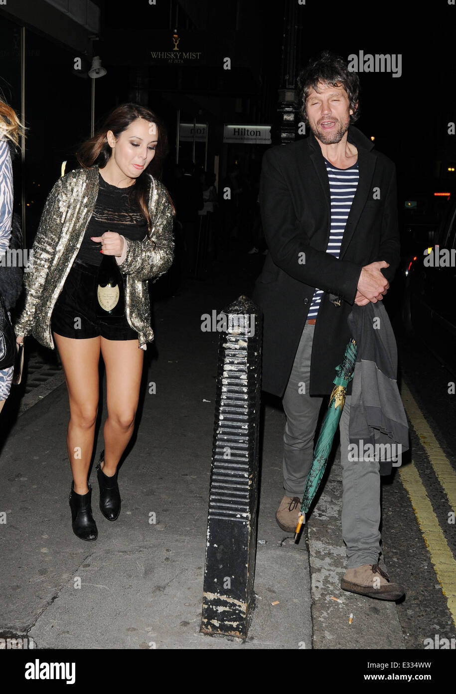 Take That singer Jason Orange leaving Whisky Mist club with a female ...