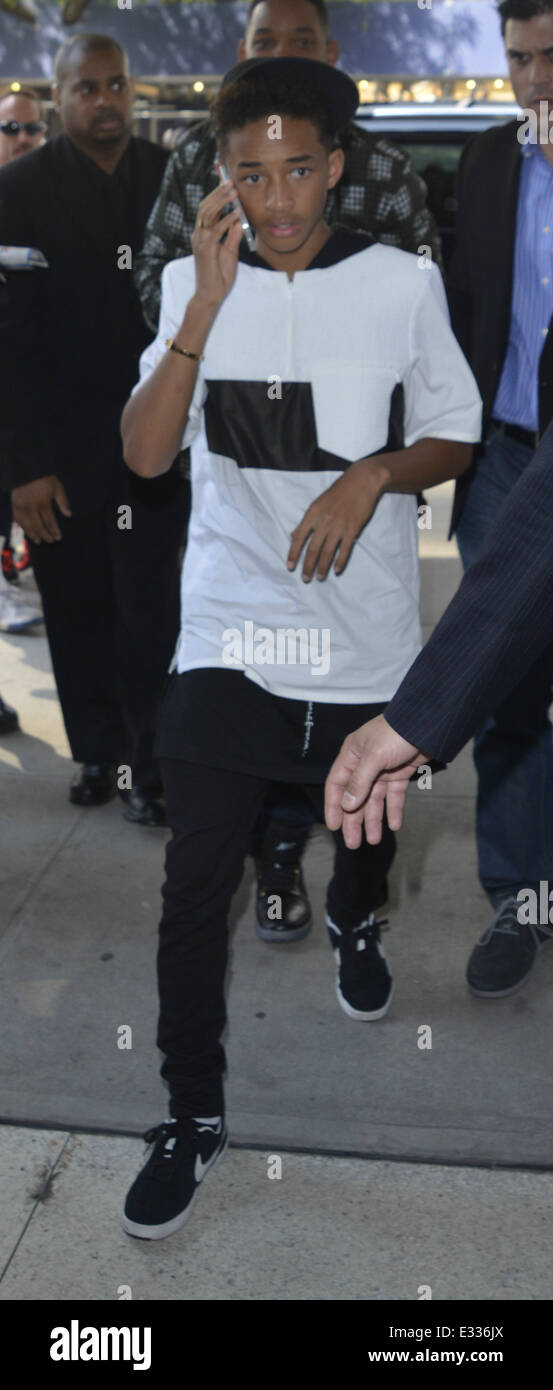 Will Smith and son Jaden at the Sirius XM Studios Featuring: Jaden ...