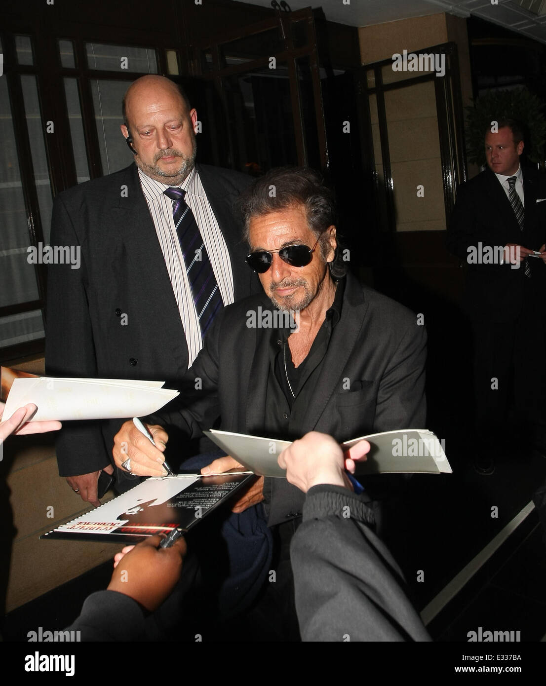 Al Pacino is swamped by fans wanting an autograph as he leaves his ...