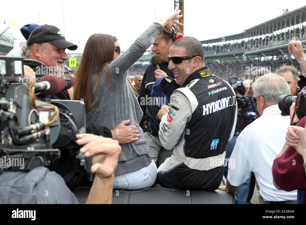 Tony Kanaan (Hydroxycut KV Racing) winner of the 2013 Indianapolis 500 ...
