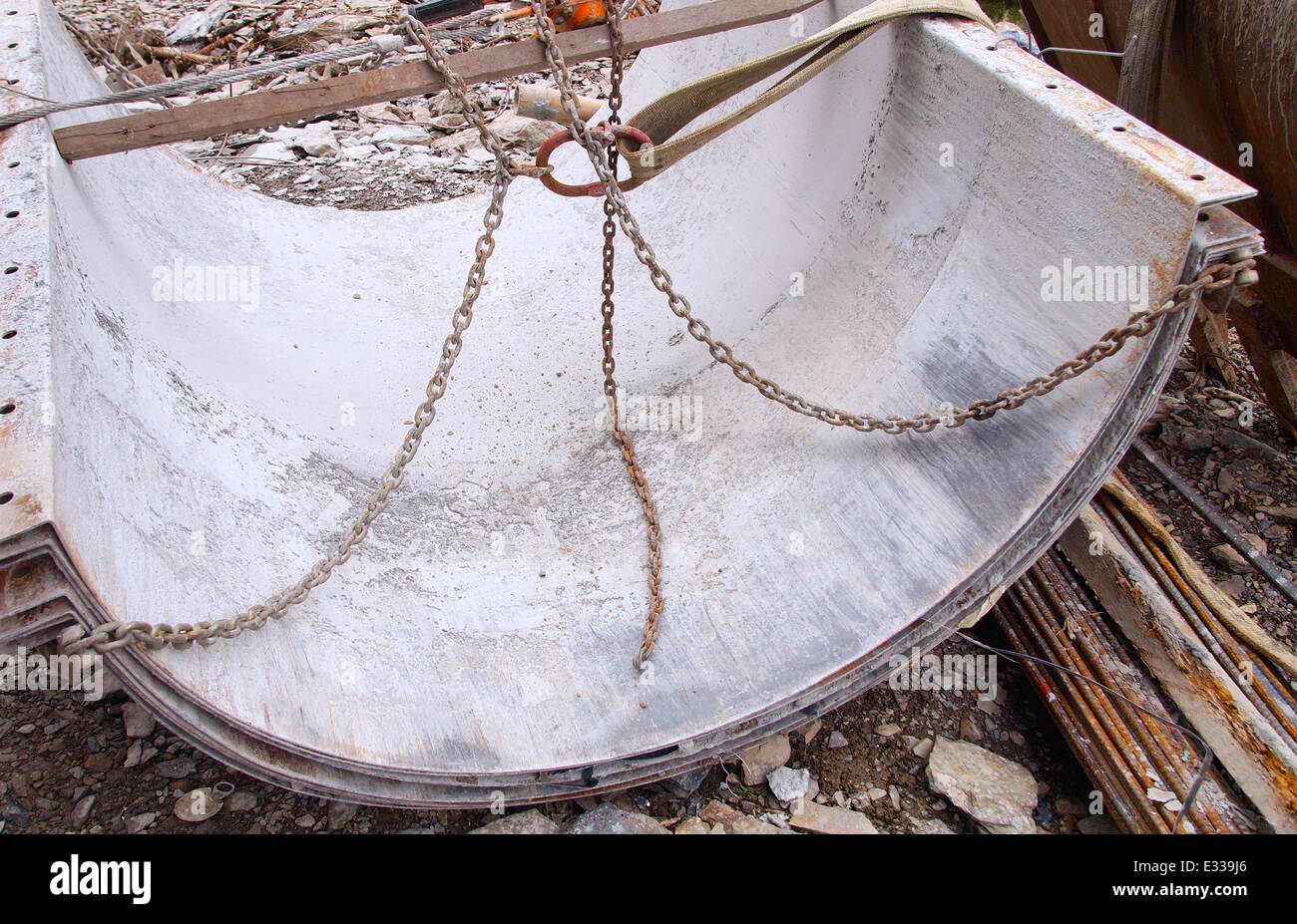 The steel mold for a concrete construction Stock Photo - Alamy