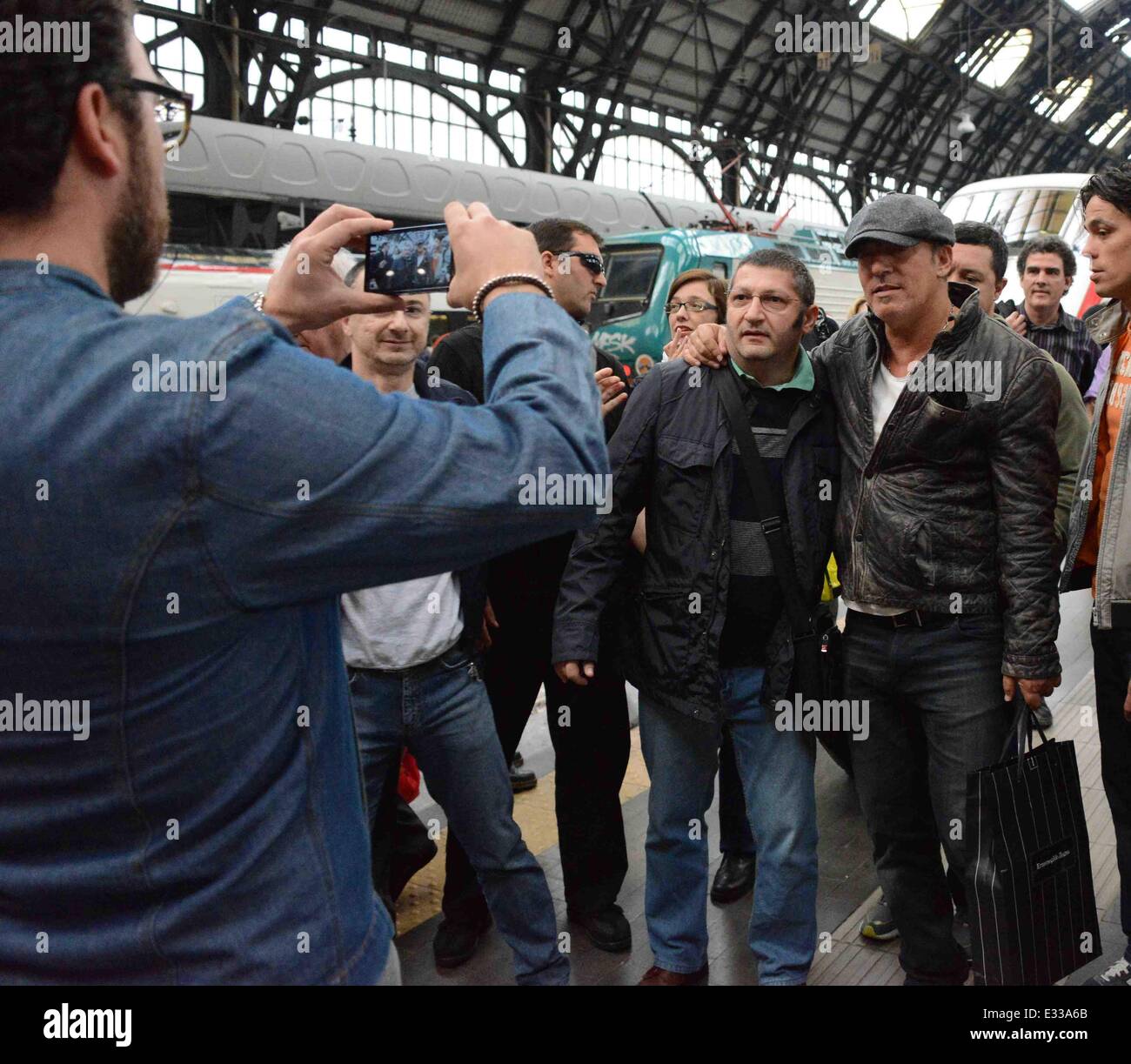 Bruce Springsteen arrives at Milan Central train station ahead of his ...