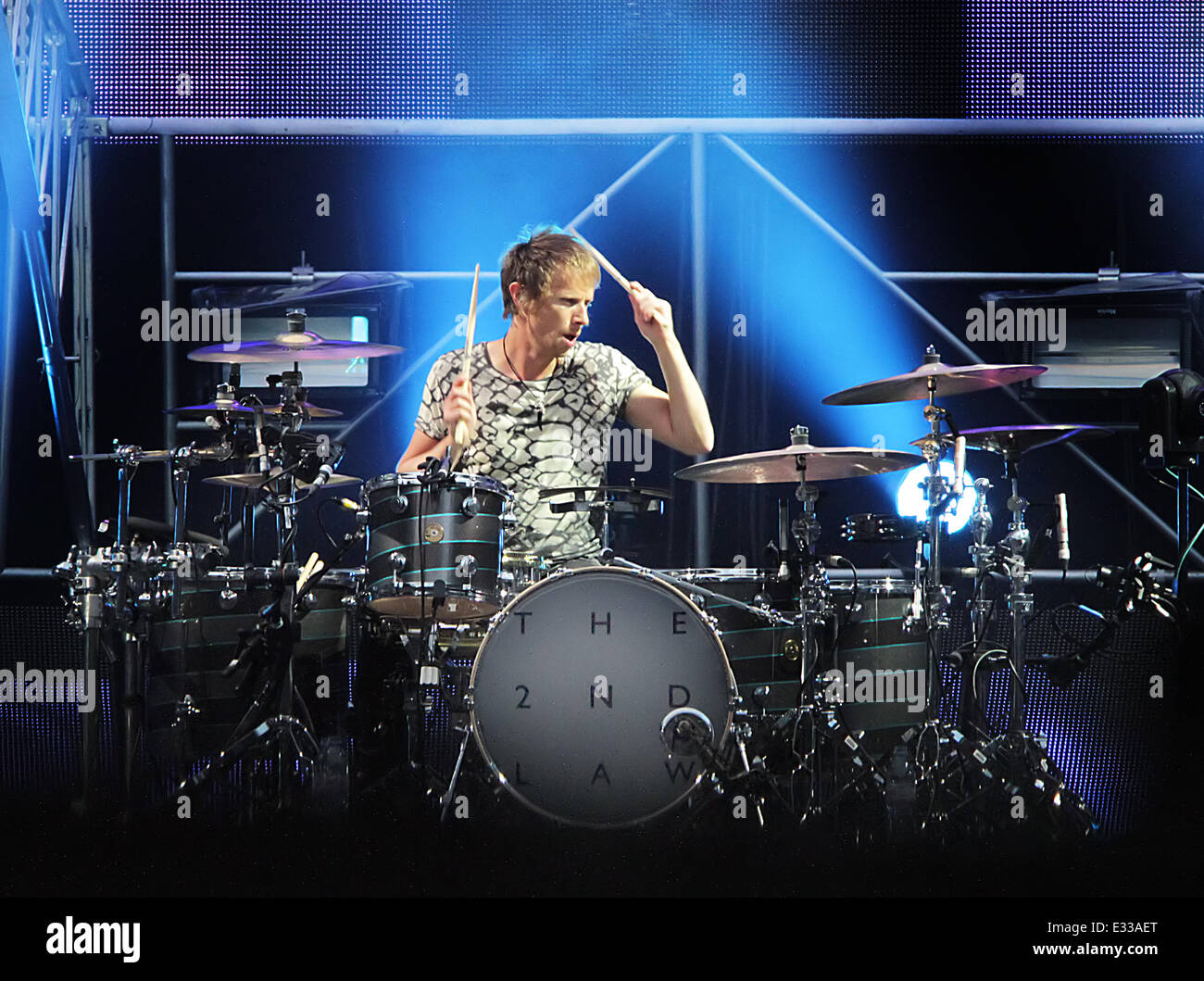 Muse performs live on their 'The 2nd Law World Tour' at Etihad Stadium ...