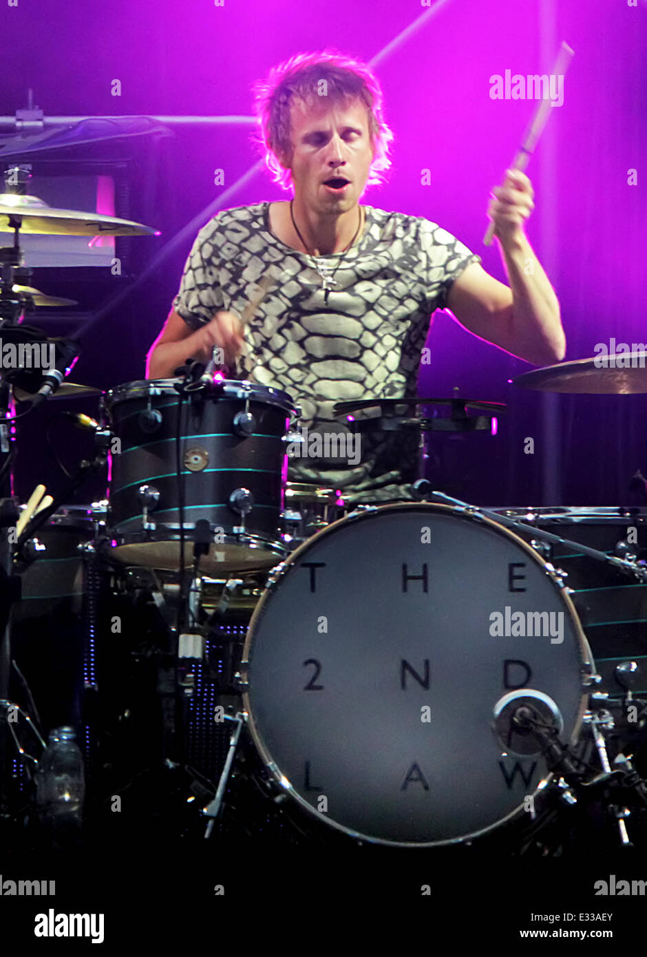 Muse performs live on their 'The 2nd Law World Tour' at Etihad Stadium ...