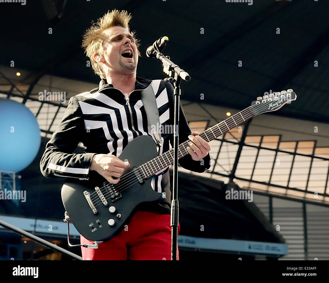 Muse performs live on their 'The 2nd Law World Tour' at Etihad Stadium ...