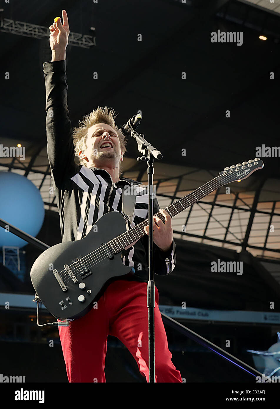 Muse performs live on their 'The 2nd Law World Tour' at Etihad Stadium ...