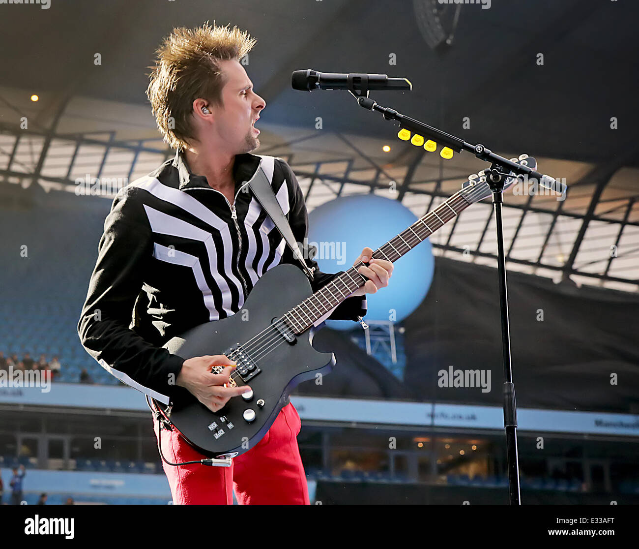 Muse performs live on their 'The 2nd Law World Tour' at Etihad Stadium ...