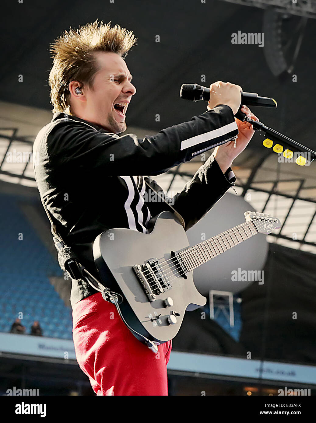 Muse performs live on their 'The 2nd Law World Tour' at Etihad Stadium ...