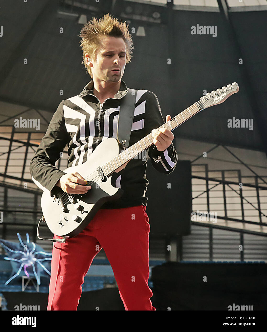 Muse performs live on their 'The 2nd Law World Tour' at Etihad Stadium ...