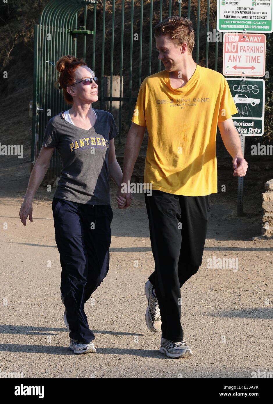 Comedian Kathy Griffin enjoys a romantic stroll with boyfriend Randy ...