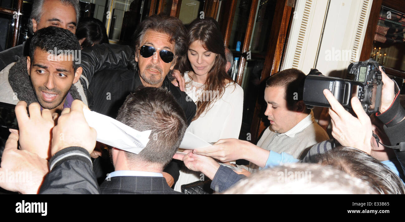 Celebrities leave The Ritz hotel Featuring: Al Pacino Where: London ...