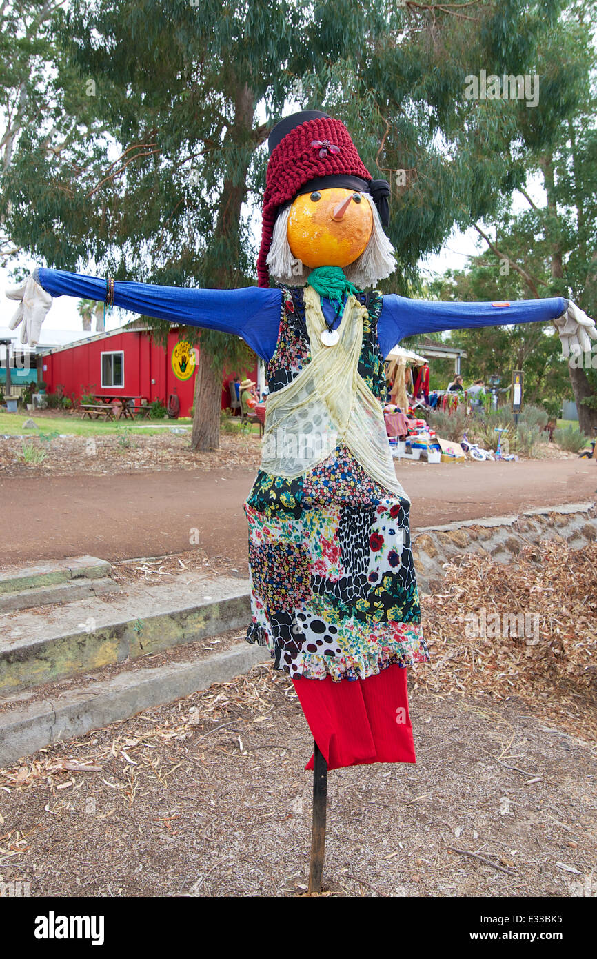 One of the famous scarecrows in Balingup, Western Australia. They are ...