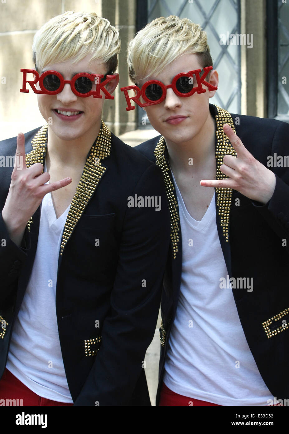 Celebrities outside the ITV studios Featuring: Jedward,John Grimes ...