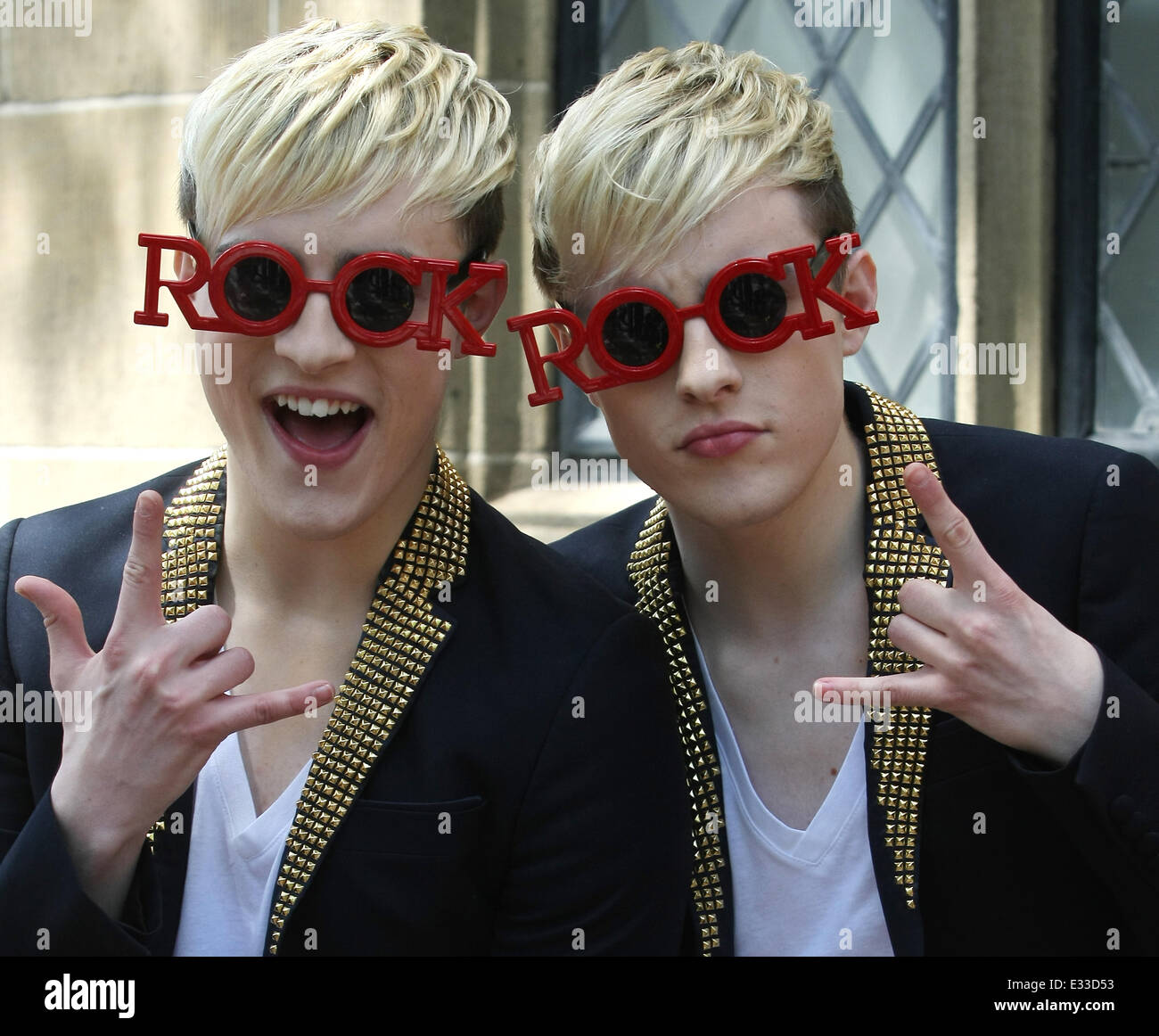 Celebrities outside the ITV studios Featuring: Jedward,John Grimes ...