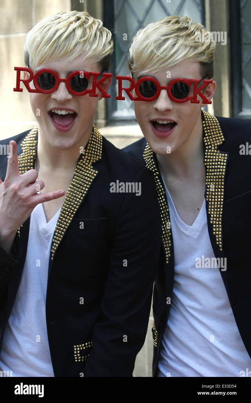 Celebrities outside the ITV studios Featuring: Jedward,John Grimes ...