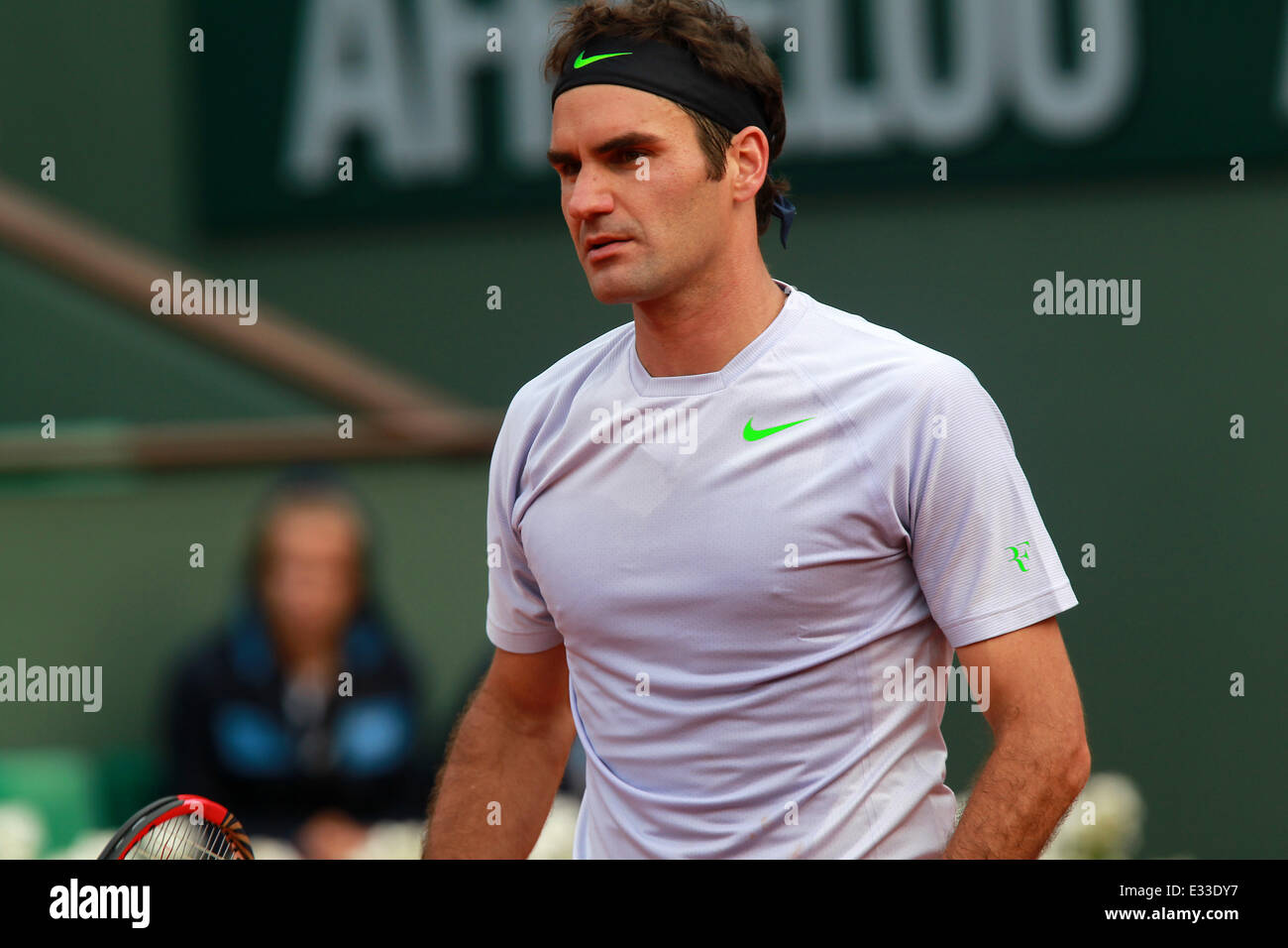 French tennis Open Men's Singles match at the Roland Garros stadium ...