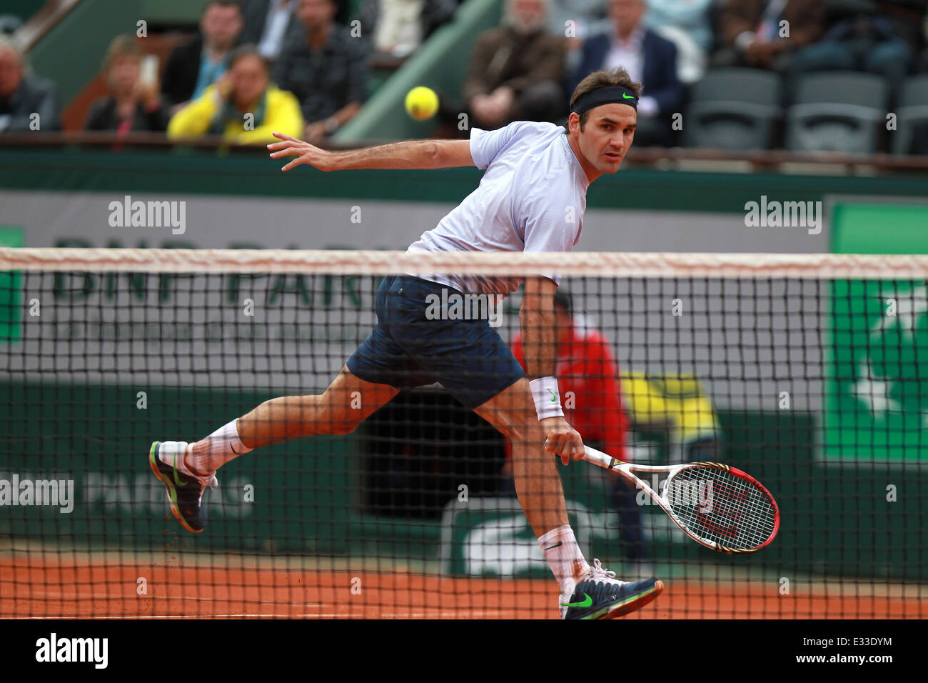 French tennis Open Men's Singles match at the Roland Garros stadium ...