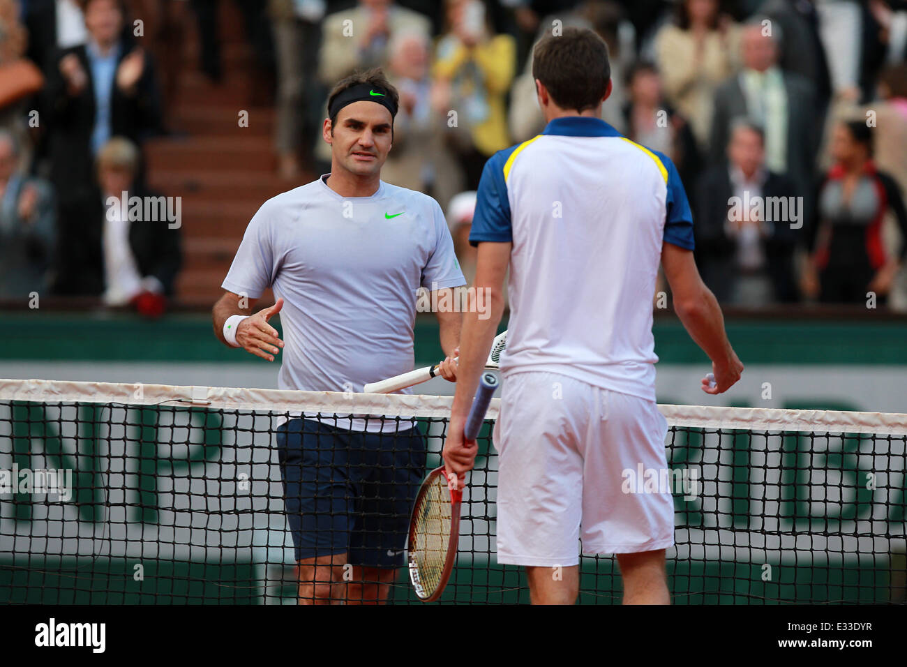 French tennis Open Men's Singles match at the Roland Garros stadium ...