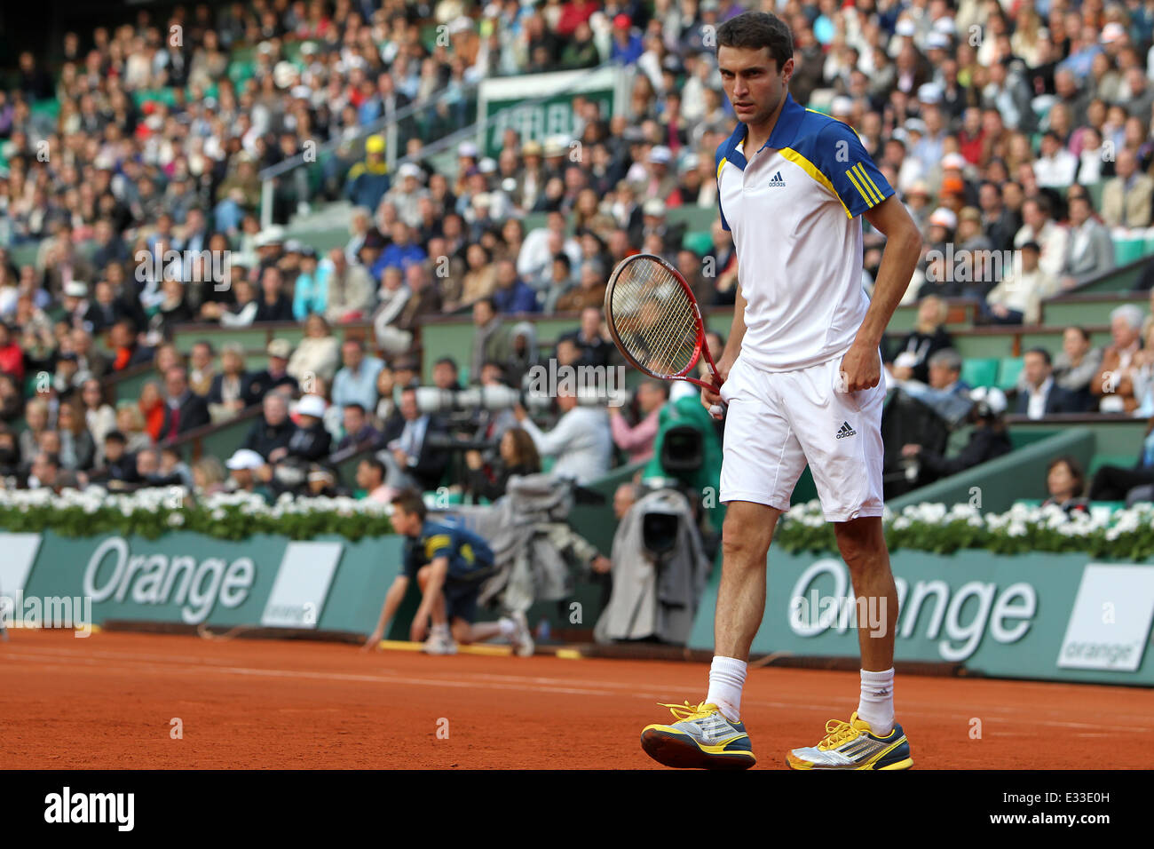 French tennis Open Men's Singles match at the Roland Garros stadium ...