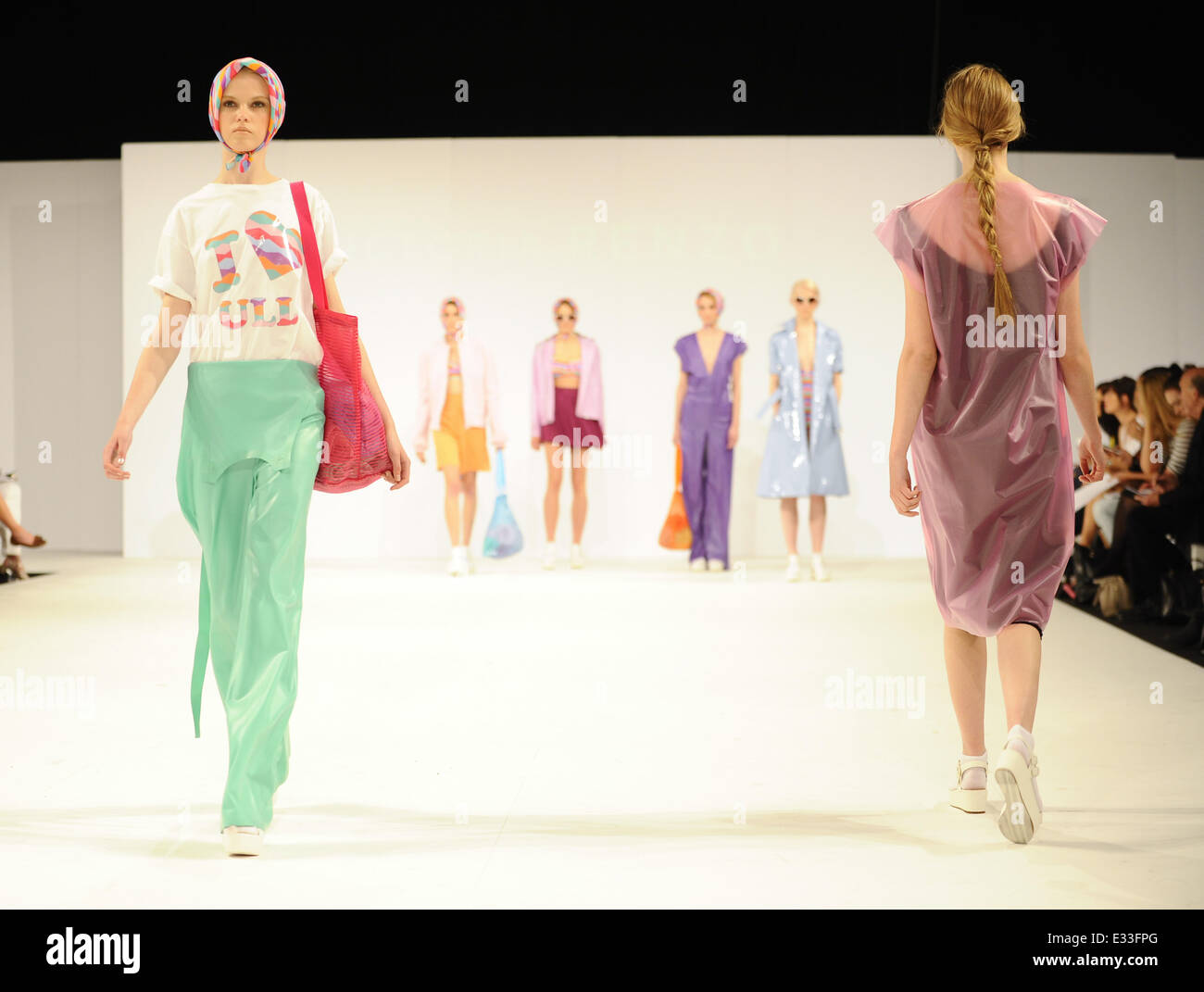 Students display their designs on the Catwalk at the Northampton ...