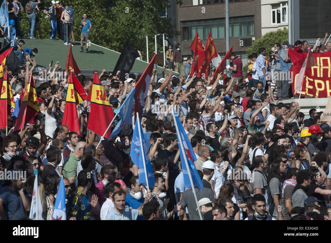 Thousands of protesters demonstrate against the proposed building of a ...