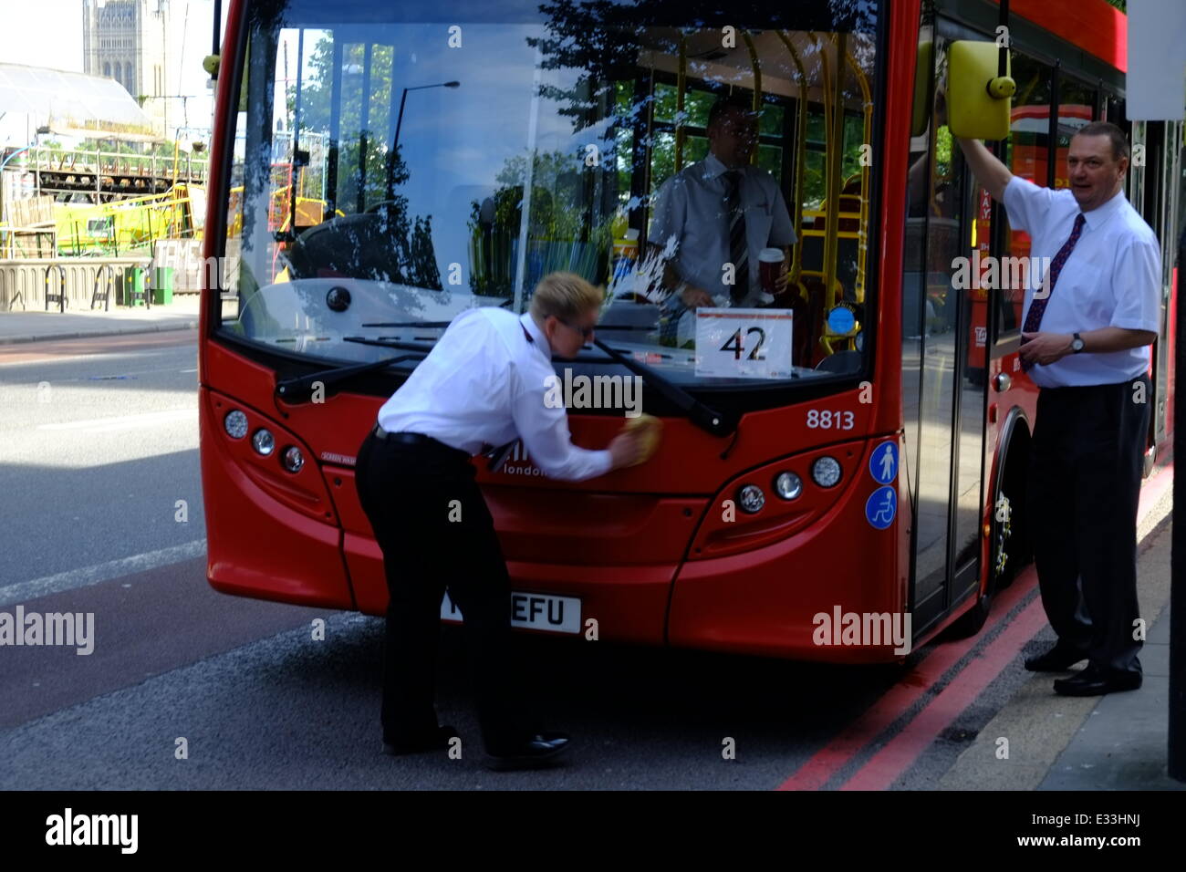 Polish bus drivers hi-res stock photography and images - Alamy