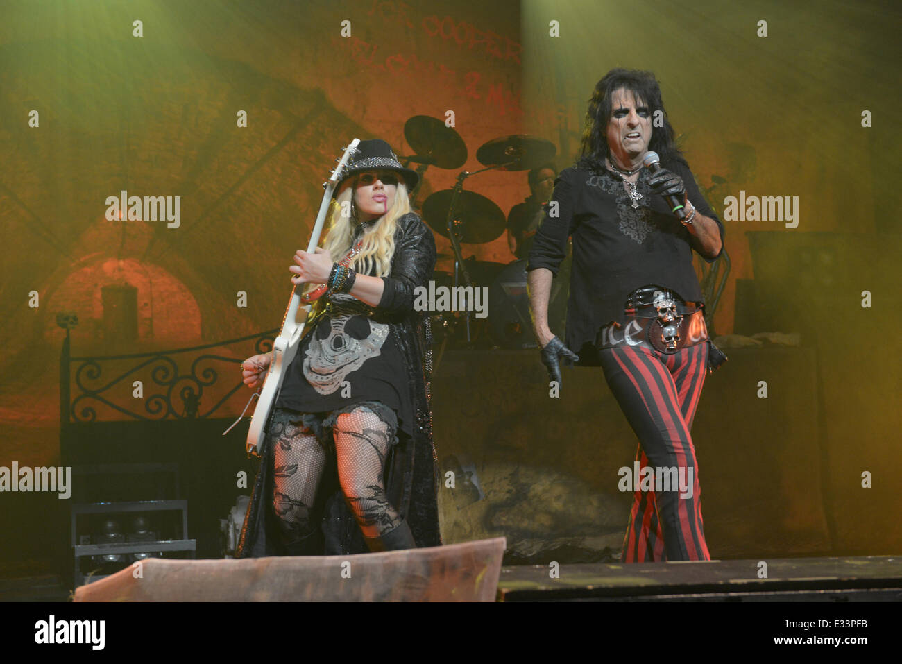 Alice Cooper performing at the Gibson Ampitheater Featuring: Alice ...