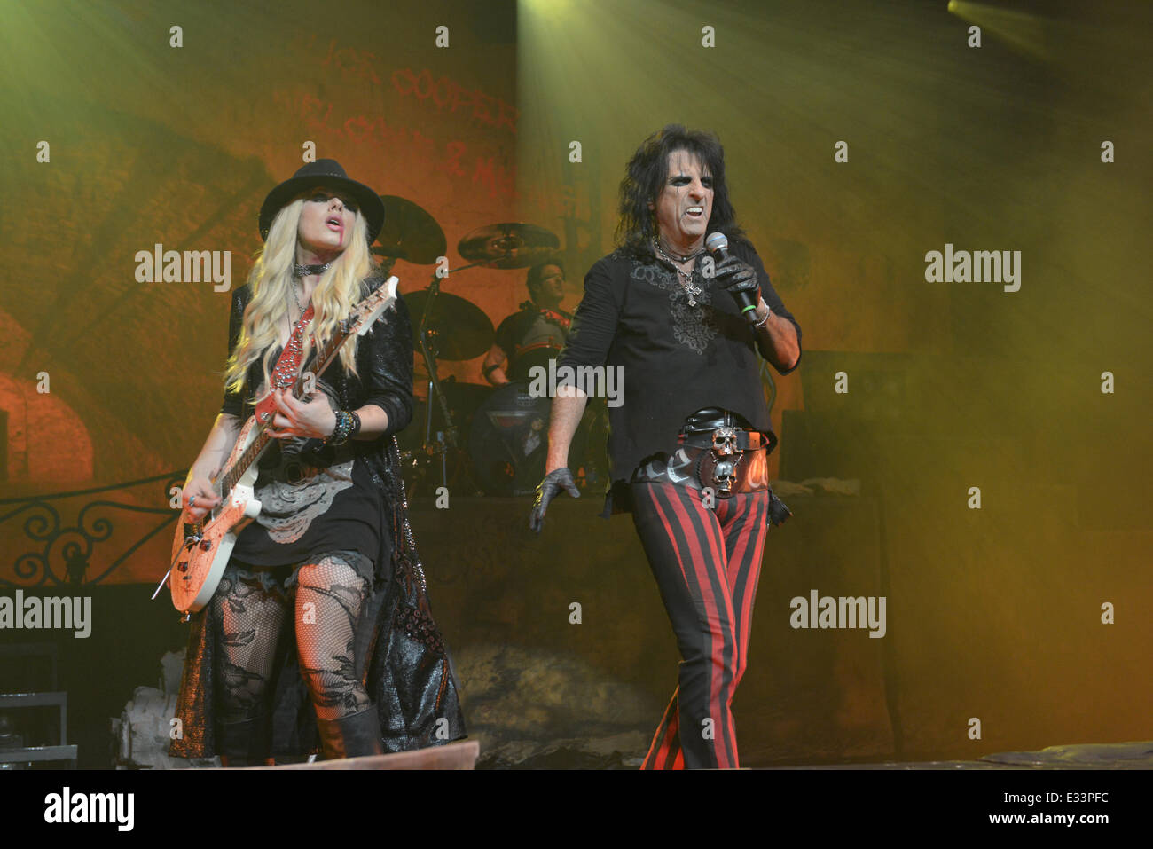 Alice Cooper performing at the Gibson Ampitheater Featuring: Alice ...