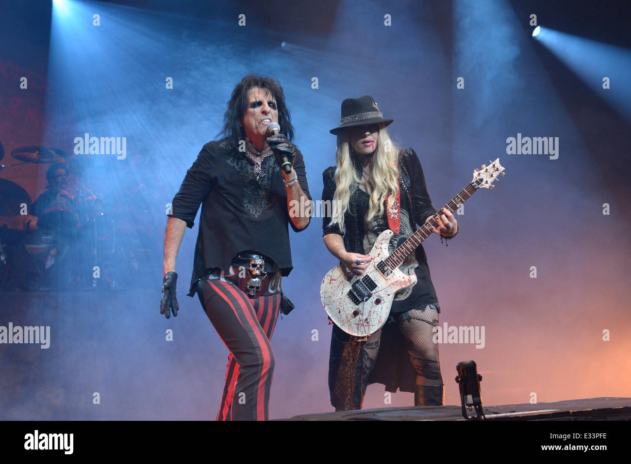 Alice Cooper performing at the Gibson Ampitheater Featuring: Alice ...