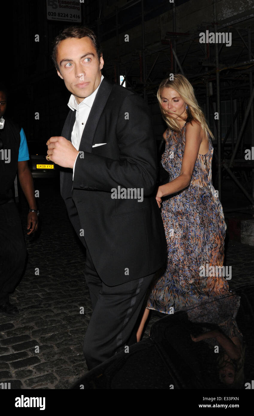 Celebrities outside Lou Lou's Featuring: James Middleton,Donna Air ...