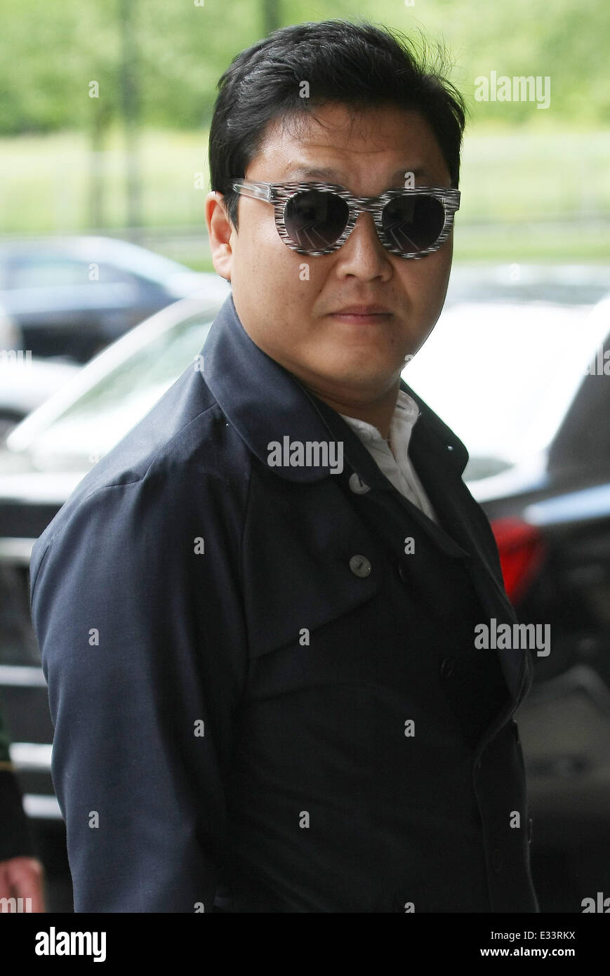 South Korean singer PSY arriving at his hotel Featuring: PSY,Park Jae ...