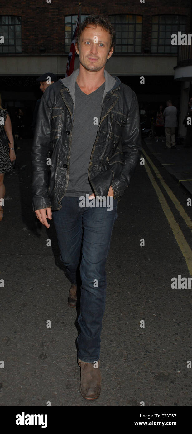 Revolution cast out and about in Soho Featuring: David Lyons Where ...