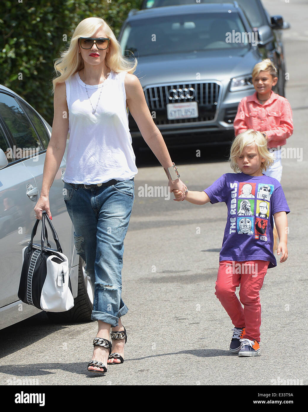 Gwen Stefani and Gavin Rossdale head to a birthday party held at ...