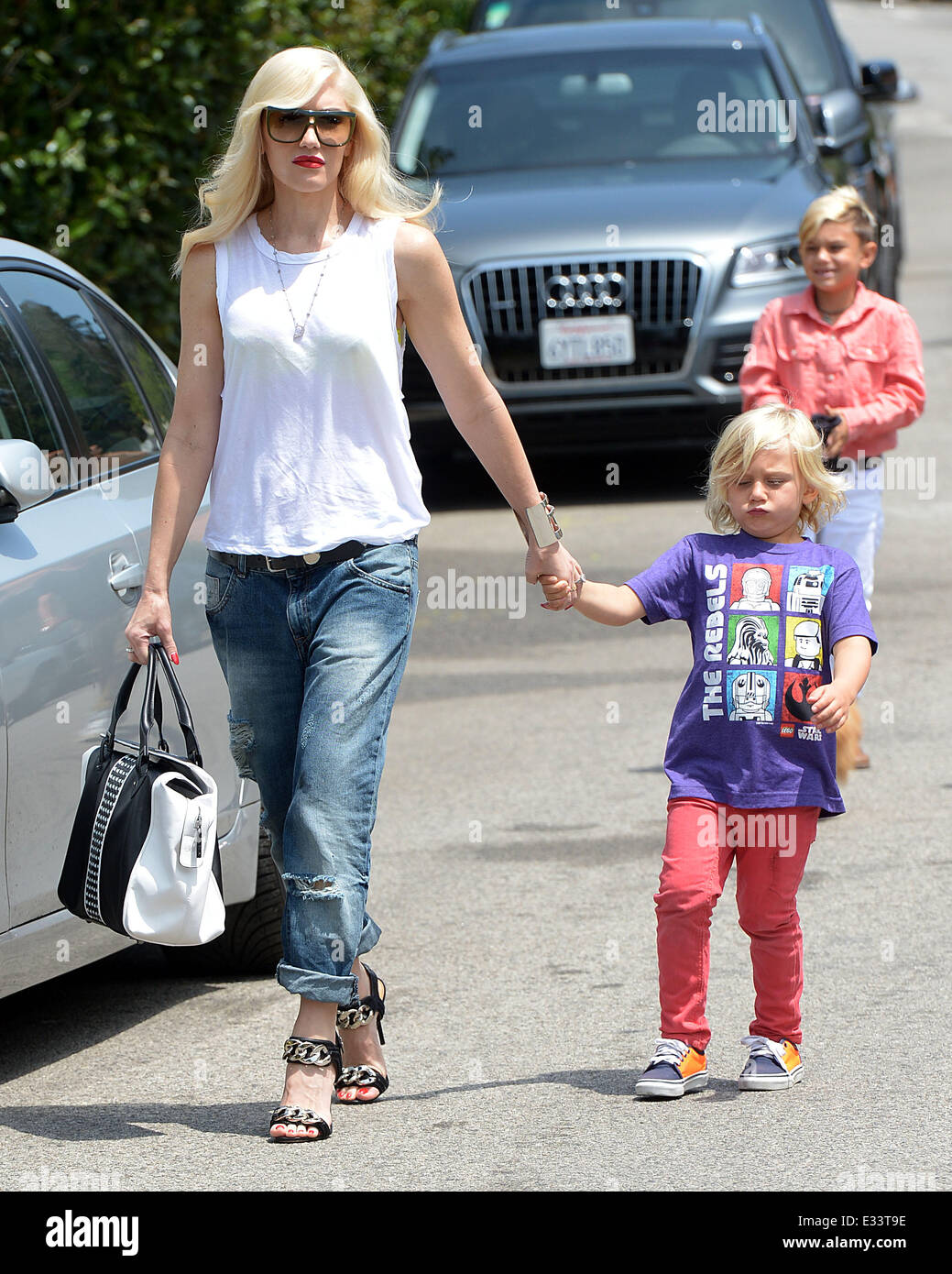 Gwen Stefani and Gavin Rossdale head to a birthday party held at ...