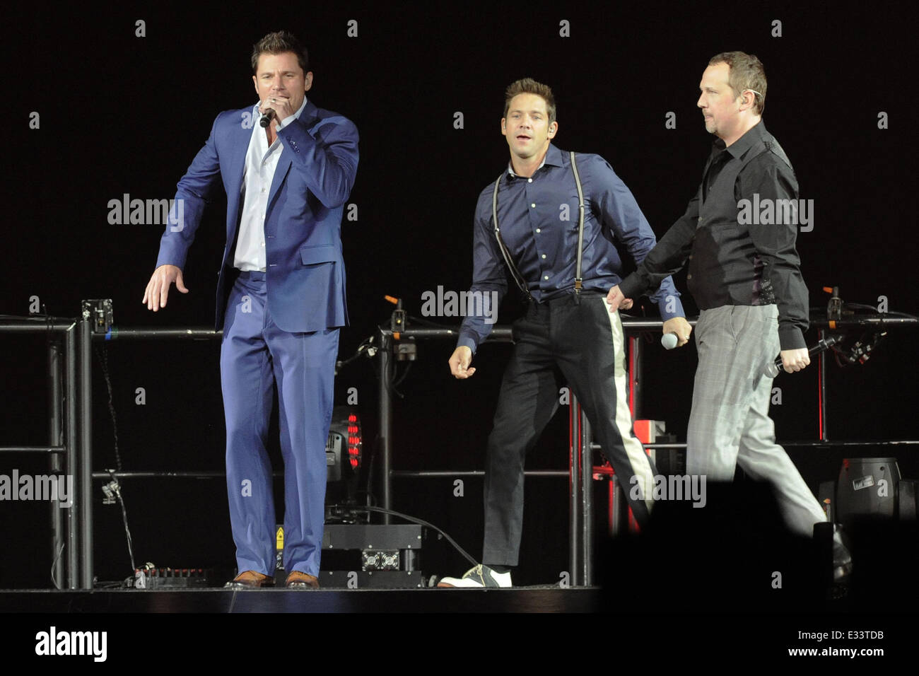 '98 Degrees' performs live on stage during The Package North America ...