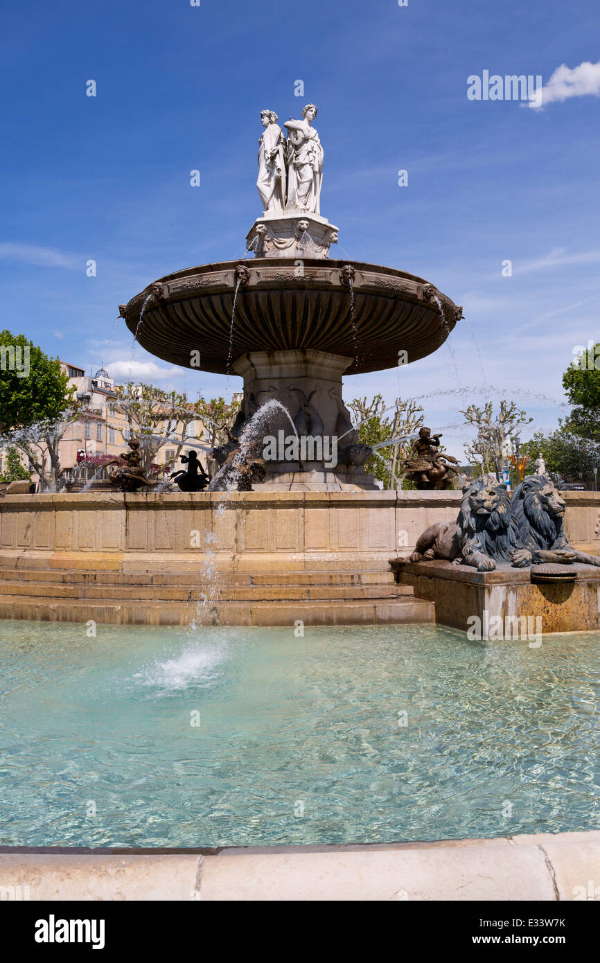 The Fontaine de la Rotonde in Aix-en-Provence, France Stock Photo - Alamy