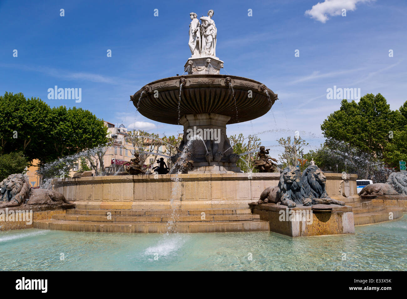 The Fontaine de la Rotonde in Aix-en-Provence, France Stock Photo - Alamy