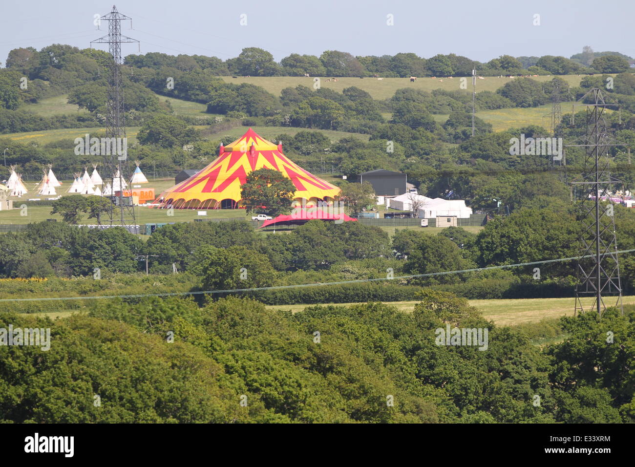 General views of the site that will host the Isle of Wight Festival ...